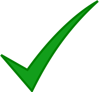 Green Check Mark PNG Clipart