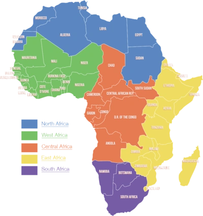 free Political map of africa regions PNG clipart background,political ...