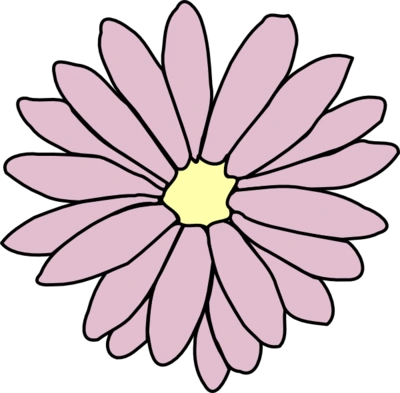 Pink flower flower chain PNG Transparent Picture,single flower coloring ...